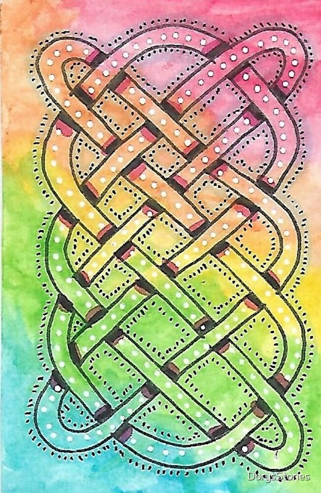 "Rainbow Celtic Knot Rectangle" by DorysStories | Redbubble