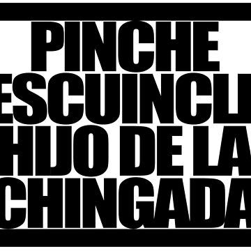 "PINCHE ESCUINCLE SON OF THE CHINGADA" Sticker by MobsProject | Redbubble