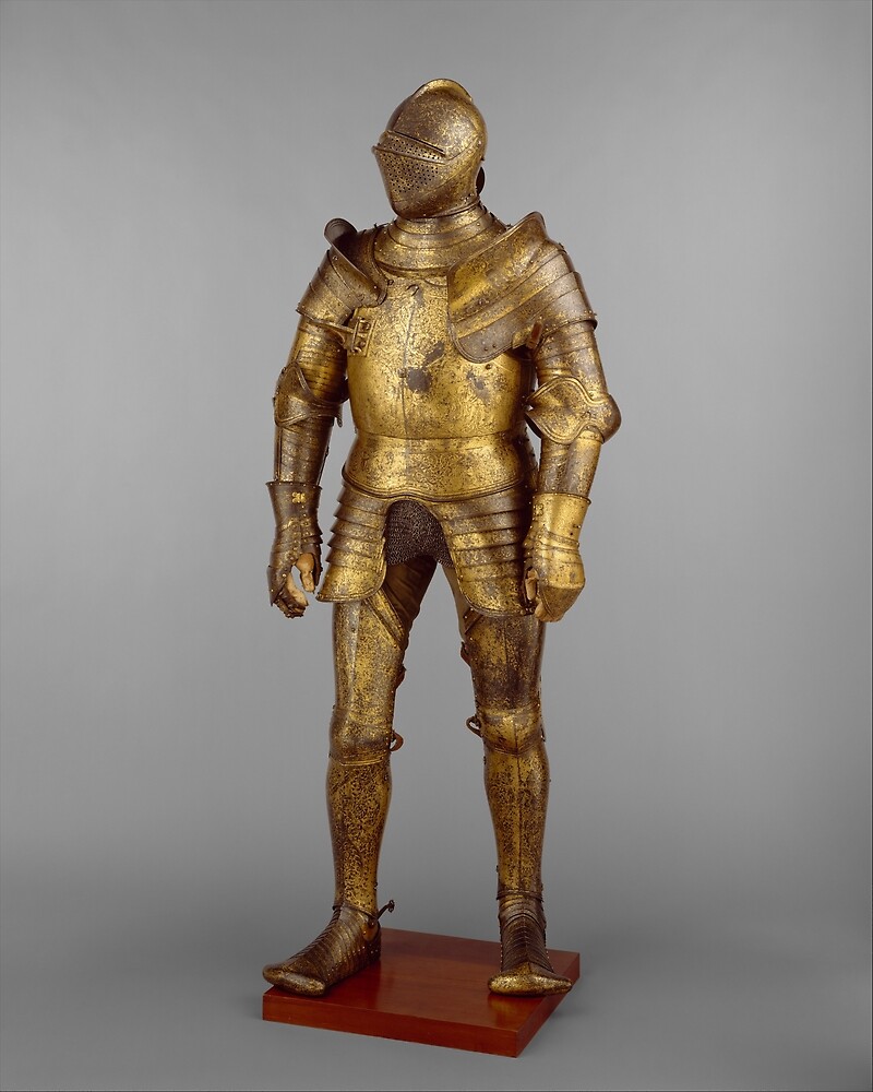 "Vintage Golden Knight Armor Photograph (1527)" by BravuraMedia | Redbubble