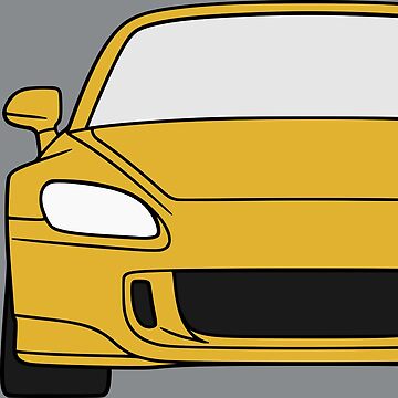 "Honda S2000 AP1 spa yellow" Sticker for Sale by EdimDesign | Redbubble