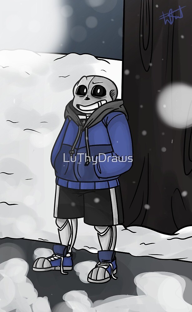 "OH HECK ITS SANS UNDERTALE" by LuThyDraws | Redbubble
