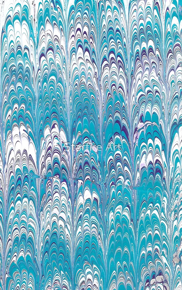 "Peacock Pattern Paper Marbling" by artdamnit | Redbubble