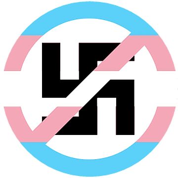 "Anti nazi trans flag" Sticker for Sale by JustAPoeBoy | Redbubble