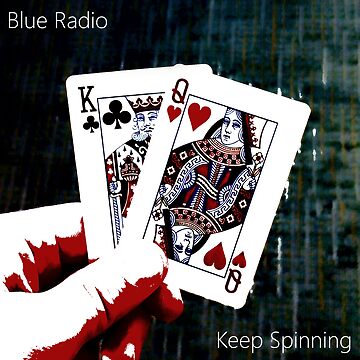 "Blue Radio - Keep Spinning (with script)" Sticker for Sale by Sam ...
