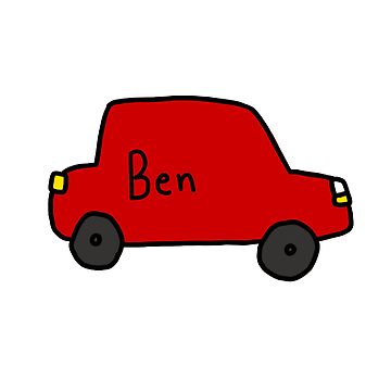 "Ben toy car" Sticker for Sale by Maryanne Purcell | Redbubble