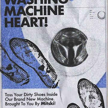 "Mitski Washing Machine Heart Blue Fan Art Poster" Sticker for Sale by ...