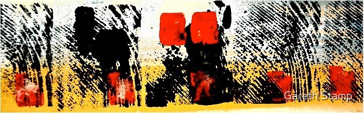 "experimenting with woodblock " by Gareth Stamp | Redbubble