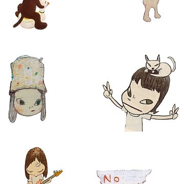 "yoshitomo nara sticker pack" Sticker for Sale by EDVSE | Redbubble