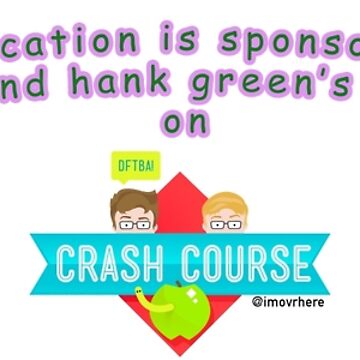 "my education is sponsored by crash course" Sticker for Sale by ...