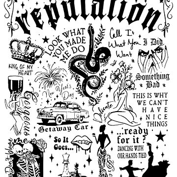 "Taylors Version Reputation Album" Sticker for Sale by burrolacaturroj ...