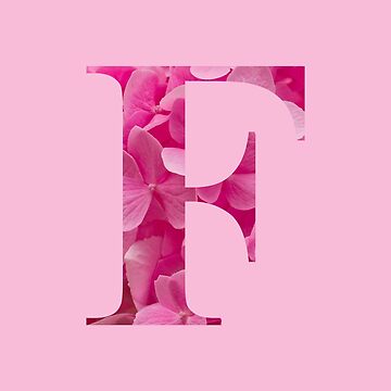 "Alphabet Letter "F" in Pink Floral Typography" Sticker for Sale by WD ...