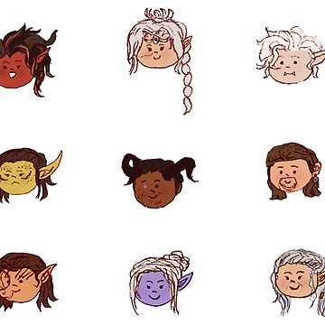 "BG3 companions" Sticker for Sale by emmaadilemma | Redbubble