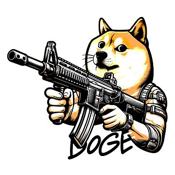 "Soldier Doge" Sticker for Sale by InspireXpressions Redbubble | Redbubble