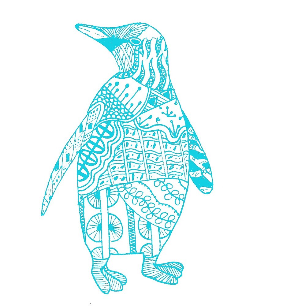 "Little Penguin | Zentangle Art" by freddyo | Redbubble