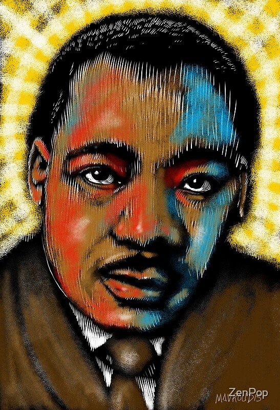 "Martin Luther King Jr in Color" by ZenPop | Redbubble