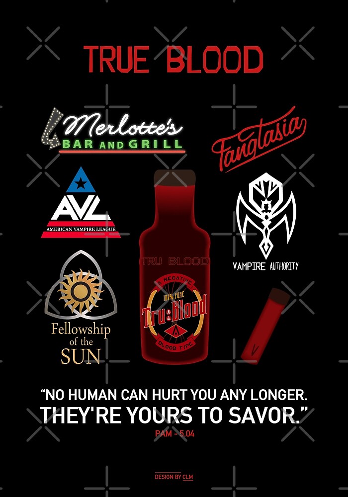 "True Blood Logos" by CLMdesign | Redbubble