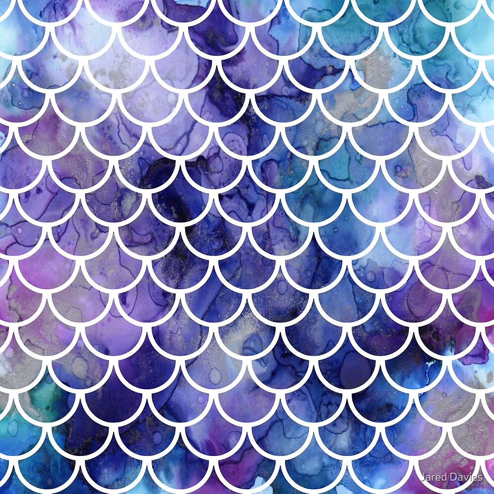 "Abstract Purple Fish Scales" by Jared Davies | Redbubble