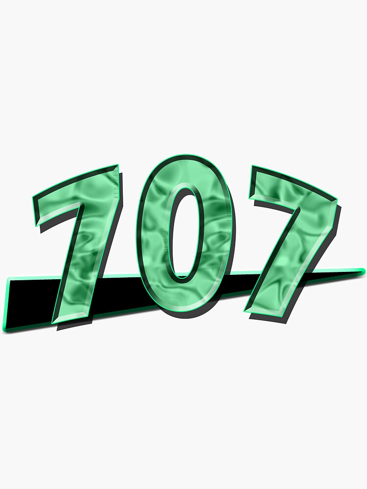 "707 area code" Sticker by rapperthatdraws | Redbubble