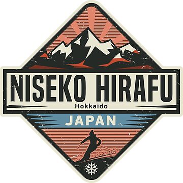 "Niseko Hirafu, Japan" Sticker for Sale by studio838 | Redbubble