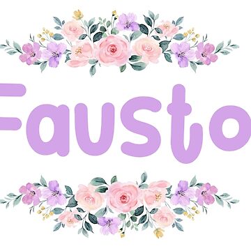 "Purple Flower Fausto Name Label " Sticker for Sale by NormadWorld ...