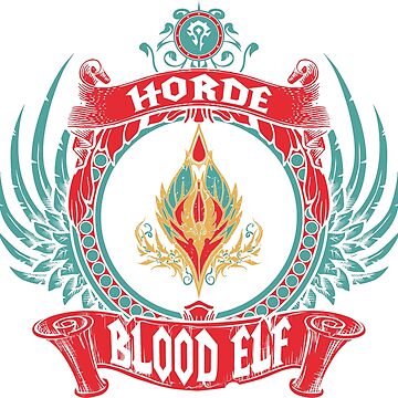"BLOOD ELF - CREST" Sticker for Sale by EXION CREW | Redbubble
