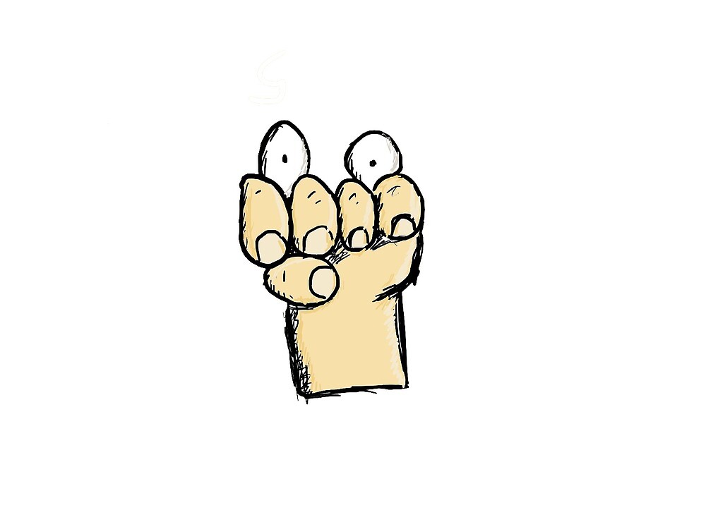 "Oobi the talking hand" by Robinwbrooke | Redbubble