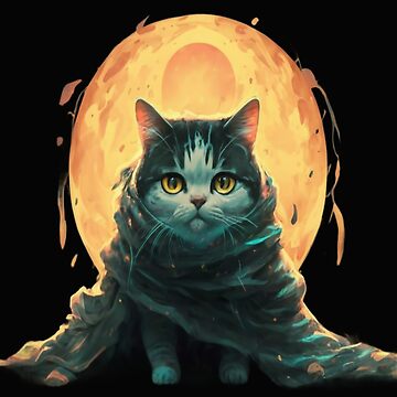 "Total Solar eclipse cat." Sticker for Sale by SaNNty | Redbubble