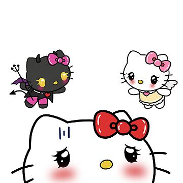 "Angel vs Devil Hello Kitty" Sticker for Sale by Alyssa Slusher | Redbubble