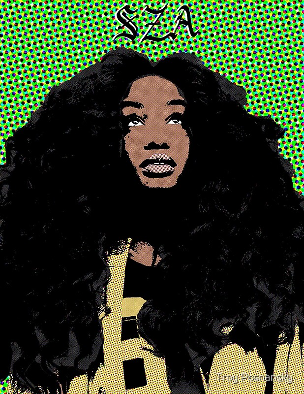 "SZA pop art" by Troy Posnansky | Redbubble