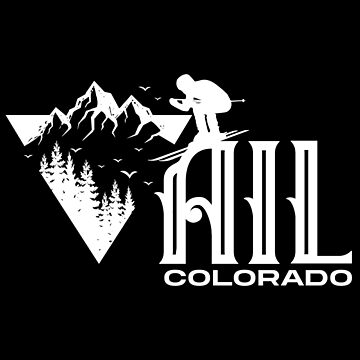 "VAIL COLORADO SKIING, WINTER SPORTS AND TRAVEL" Sticker for Sale by ...