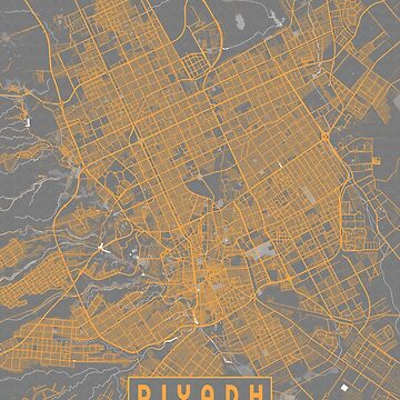 "Riyadh City Map of Saudi Arabia - Bauhaus" Poster for Sale by deMAP ...