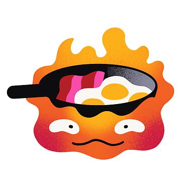 "Calcifer pan " Sticker for Sale by mafupoke | Redbubble
