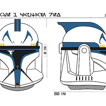 "Phase 1 captain rex helmet blueprint design" Essential T-Shirt for ...