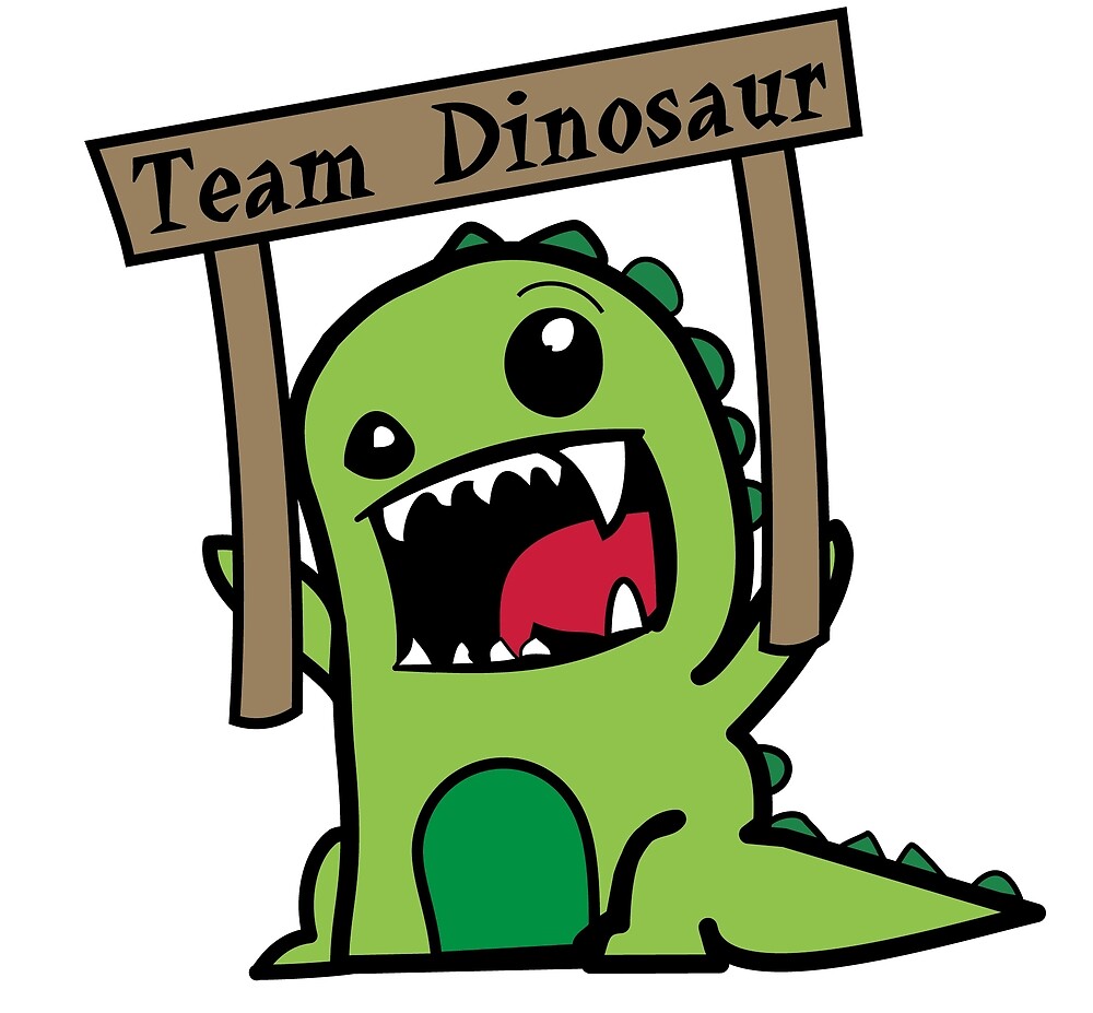 "Dinosaur with sign" by JellybeanFS | Redbubble