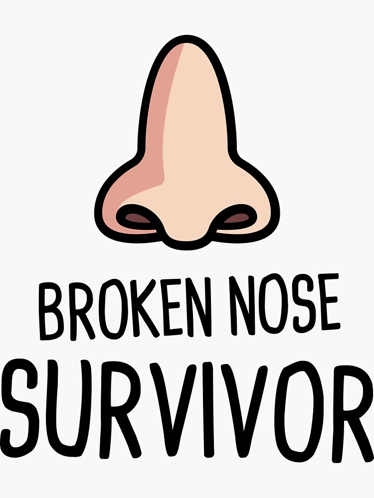 "Funny Broken Nose Get Well Soon Gift" Sticker by ethandirks | Redbubble