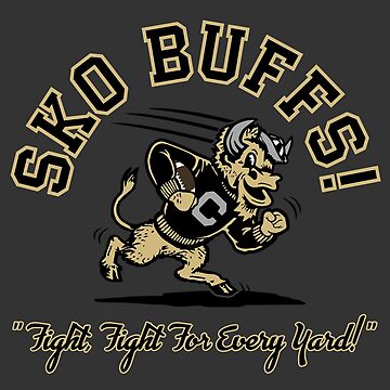 "Vintage Sko Buffs Mascot Running Football Happy Modern" Sticker for ...
