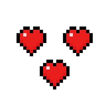 "Minecraft Heart Sticker" Sticker for Sale by P3nguin82 | Redbubble