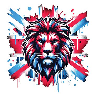 "Union Jack Lion" Sticker for Sale by Mike Stone | Redbubble