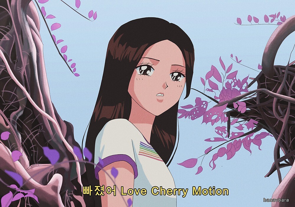 "LOONA Choerry - Love Cherry Motion 90's anime" by hanavbara | Redbubble