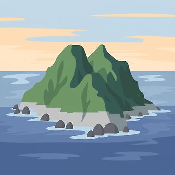 "Cartoon Liancourt Rocks" Sticker for Sale by BCD BRANDS | Redbubble
