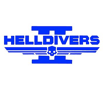 "helldivers logo blue" Sticker for Sale by ruelia | Redbubble