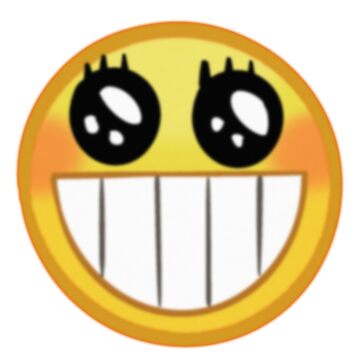 "Cursed Eyelash Smile Emoji Design" Sticker for Sale by RowanKnowlton ...