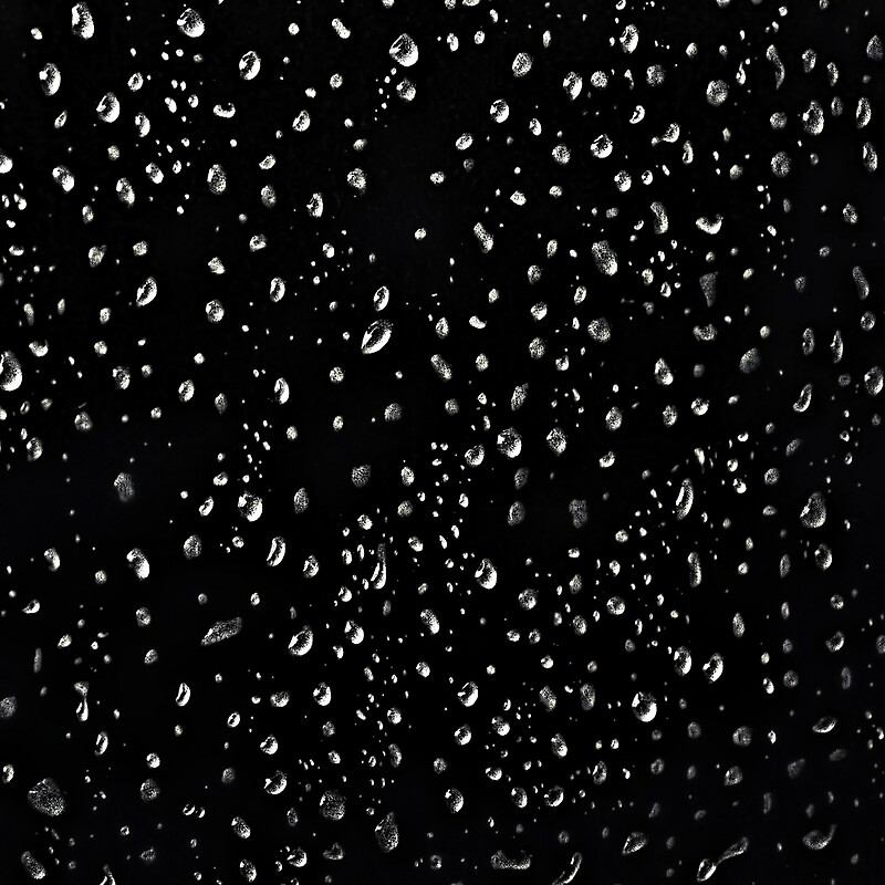 "Rain drops on black" by GryThunes | Redbubble