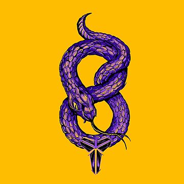 "LA Yellow Mamba" Sticker by yoalpz | Redbubble