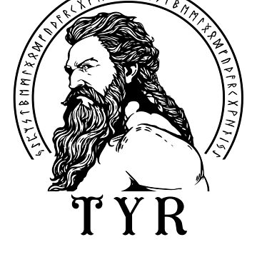 "Tyr Viking God of Norse Mythology and runes" Sticker for Sale by Lady ...