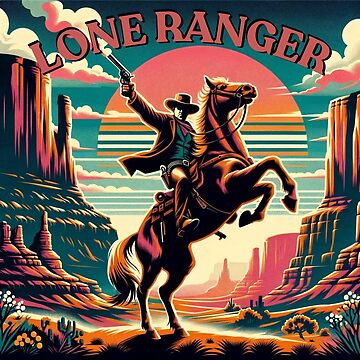 "Lone Ranger , Wild West Inspired Retro Design" Sticker for Sale by ...