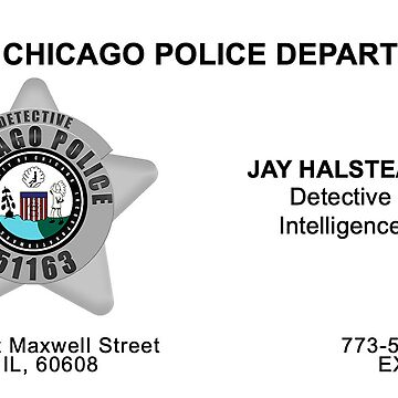 "jay halstead business card" Sticker for Sale by darlingdixie | Redbubble