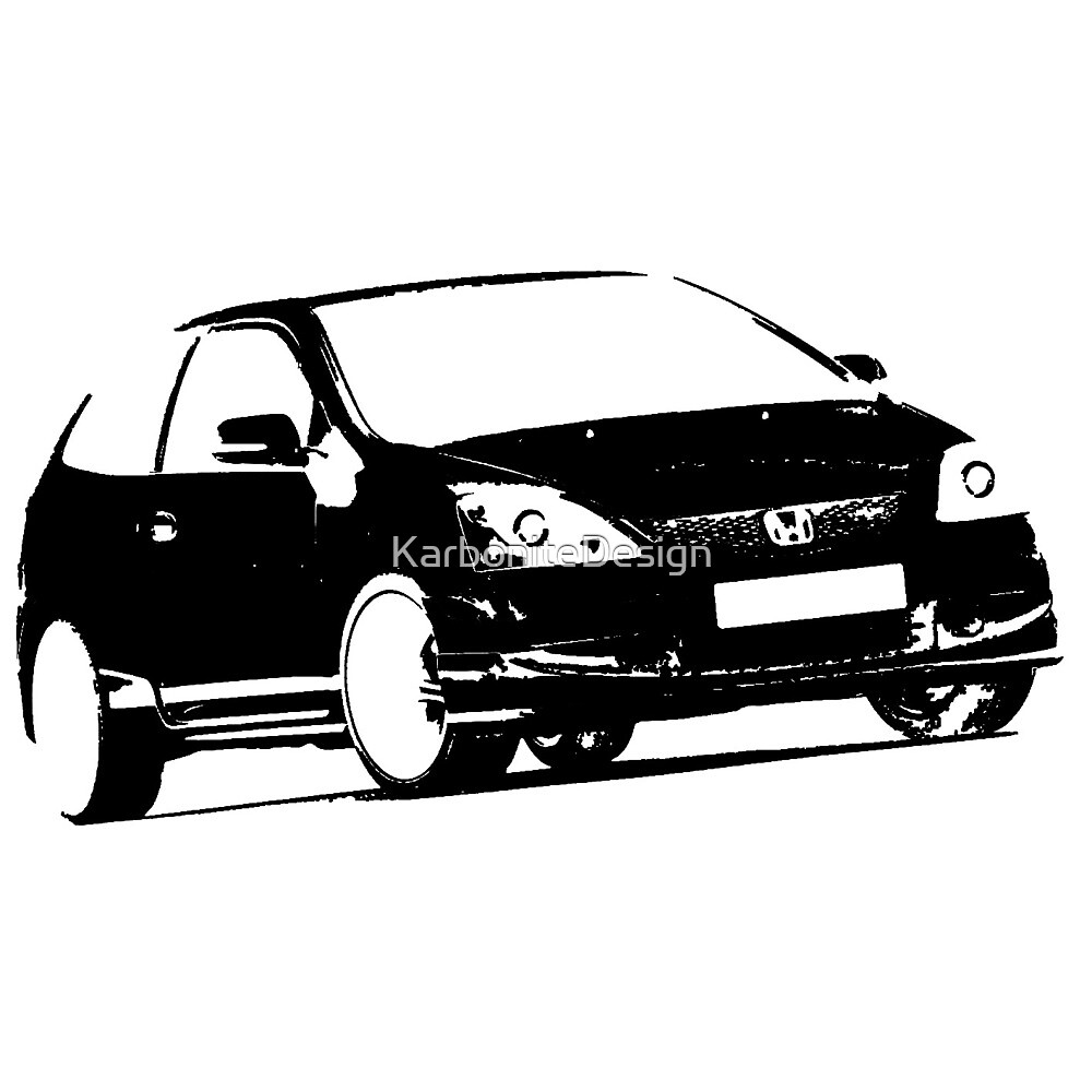 "Civic Type R EP3 - Automotive Fan Art" by KarboniteDesign | Redbubble