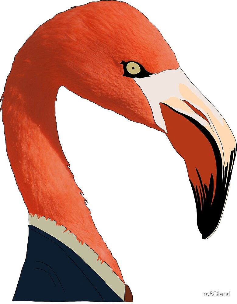 "Flamingo boss in suit" by ro83land | Redbubble