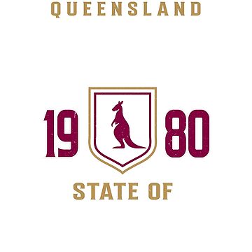 "vintage Queensland maroons State of origin queenslander rugby" Sticker ...
